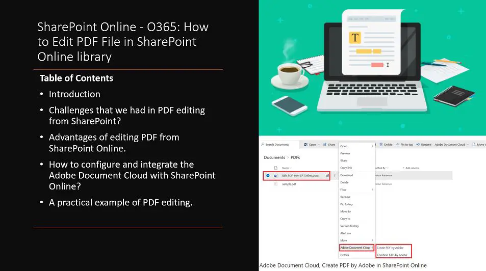 SharePoint Online - O365: How to Edit PDF File in SharePoint Online ...