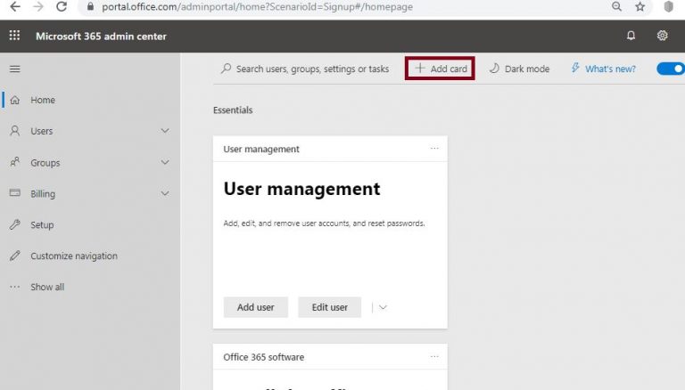 Discover top 5 Microsoft 365 admin center reports dashboard (Add cards ...