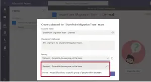 In 2 steps create a channel in Teams - Office 365 - Global SharePoint