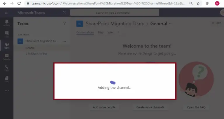 In 2 steps create a channel in Teams - Office 365 - Global SharePoint
