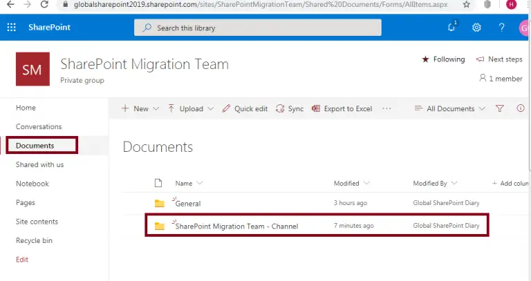 In 2 steps create a channel in Teams - Office 365 - Global SharePoint