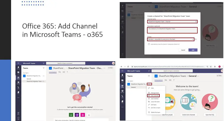 In 2 steps create a channel in Teams - Office 365 - Global SharePoint In 2 steps create a channel in Teams - Office 365 - Global SharePoint