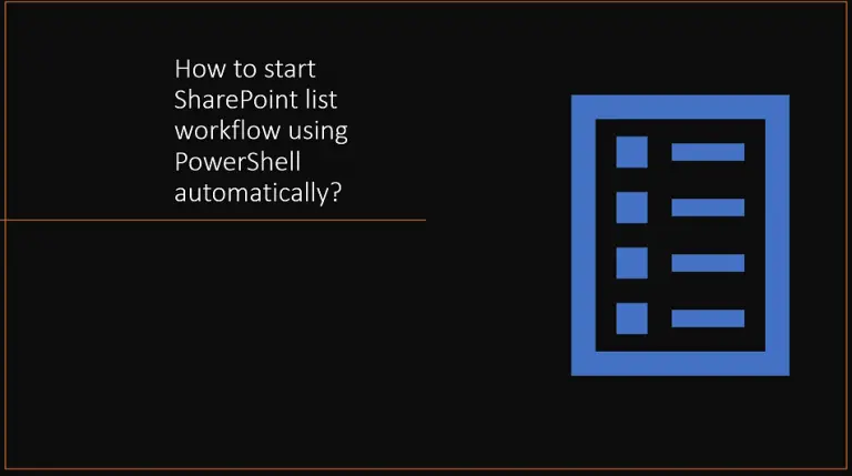 How to start SharePoint list workflow using PowerShell | SysAdmin Blog