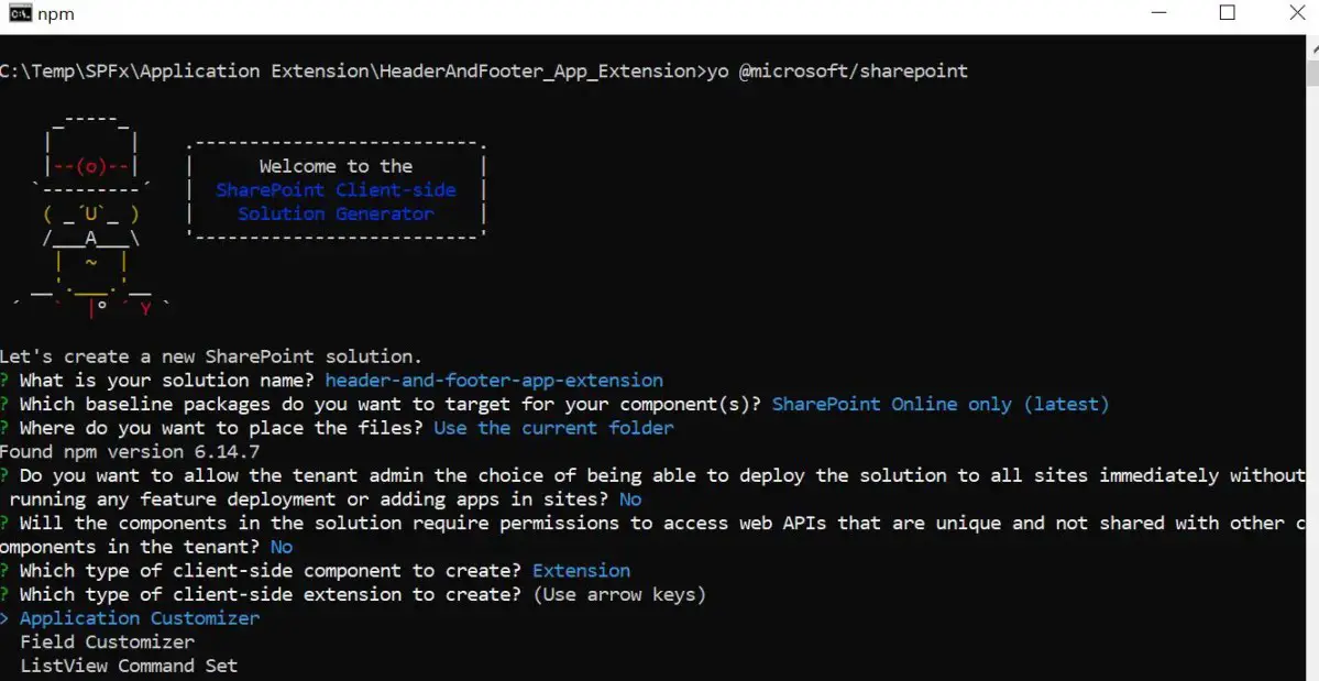 SharePoint Framework header footer: SPFx Extension - Add Custom Header ...