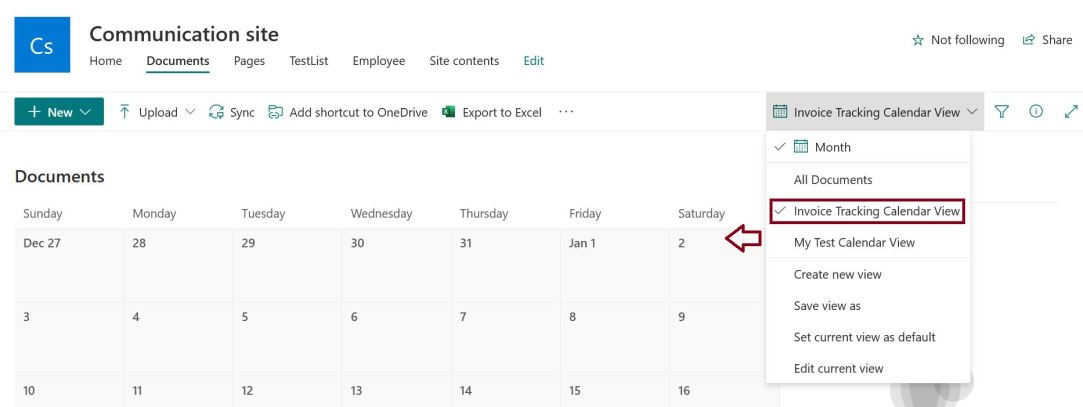 Calendar view in SharePoint online: Create calendar view on any list or ...