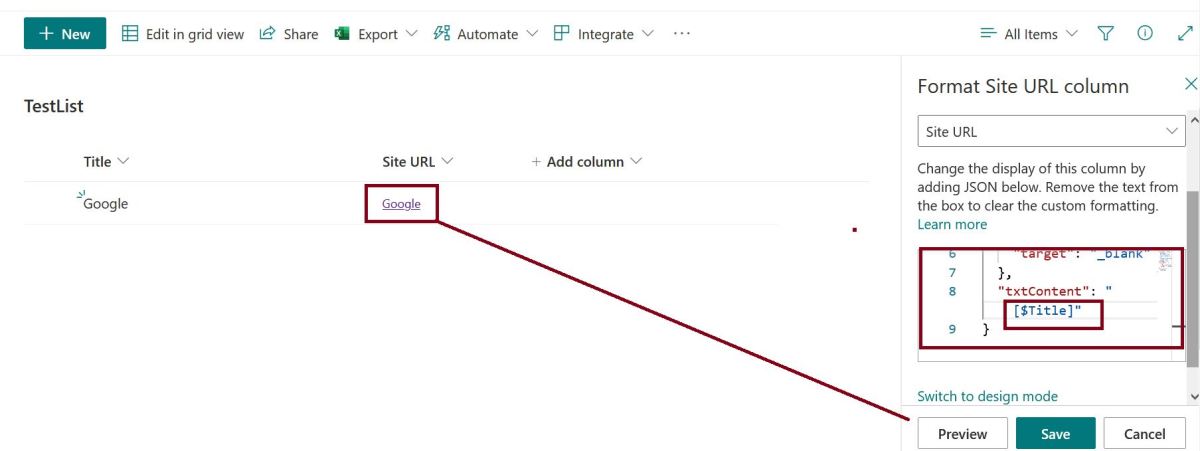 SharePoint Hyperlink in Text Field: Convert a single line of text ...