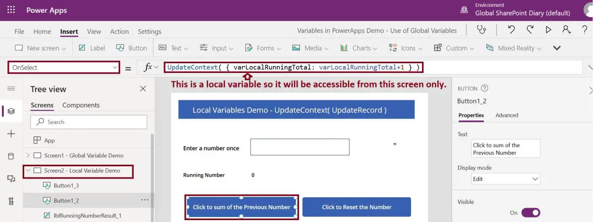Set And Updatecontext Function In Powerapps Understand The Difference Between Set And