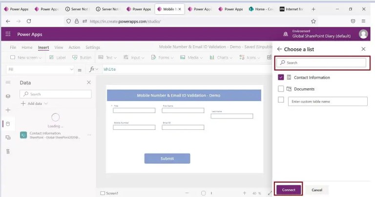 Best way PowerApps SharePoint connection step by step - o365 - Global ...