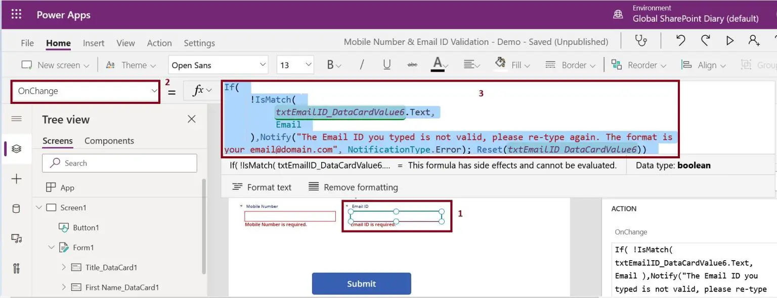 Best way phone number and email validation in PowerApps - Microsoft 365 ...