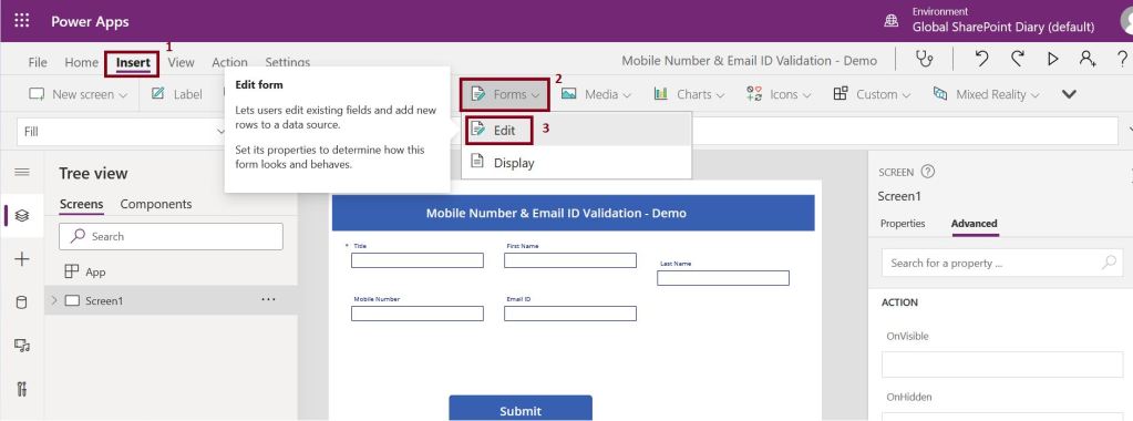 Connect to a SharePoint list in PowerApps step by step | Global ...