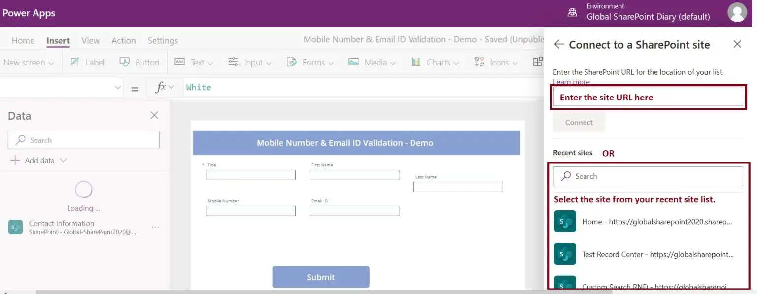 Best way PowerApps SharePoint connection step by step - o365 - Global ...
