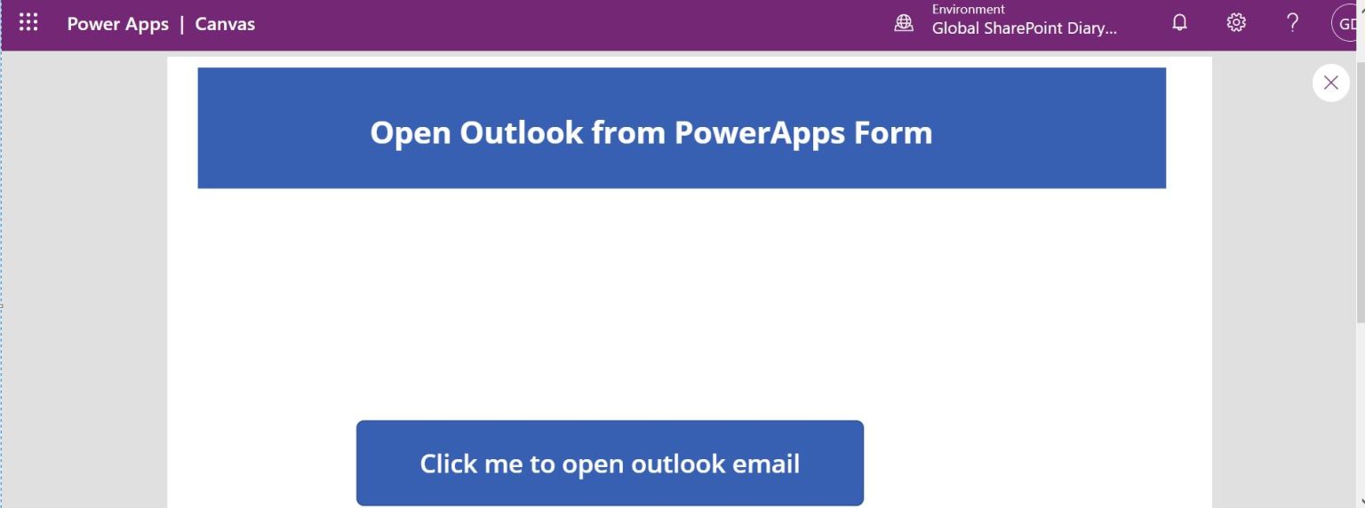 Use PowerApps in outlook: Launch outlook from PowerApps - Global ...
