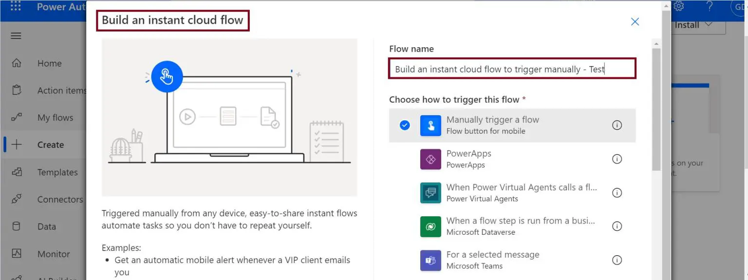 Three ways to make a flow: Instant Cloud Flow - Global SharePoint