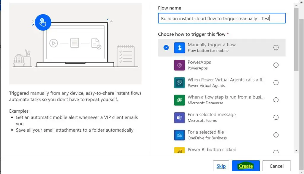 Three ways to make a flow: Instant Cloud Flow - Global SharePoint