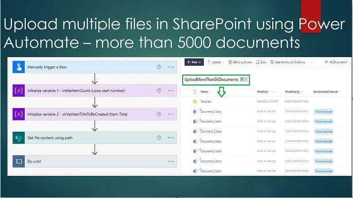 Upload multiple files in SharePoint using Power Automate - more than ...